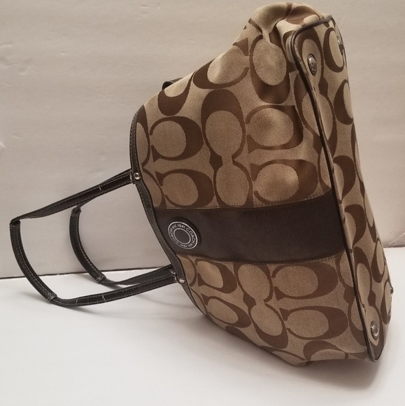 Coach | Bags | Coach D232f1919 Signature Stripe Kisslock | Poshmark